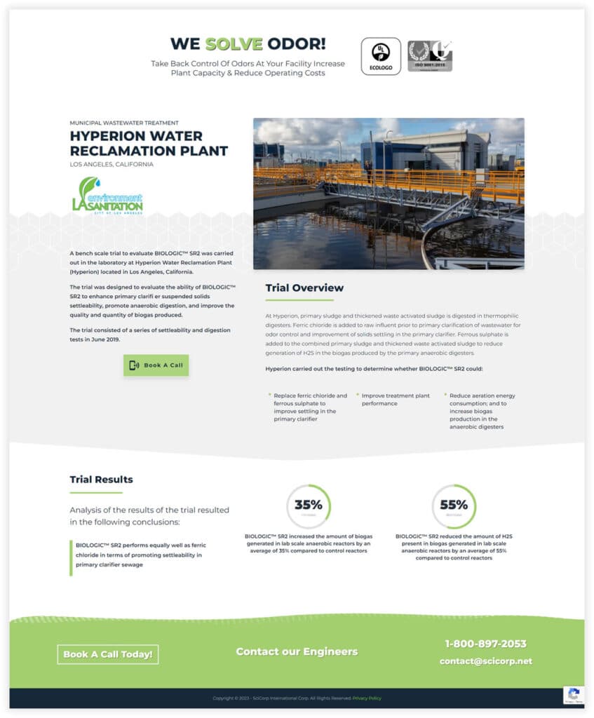 Sludge Odor Control - SciCorp